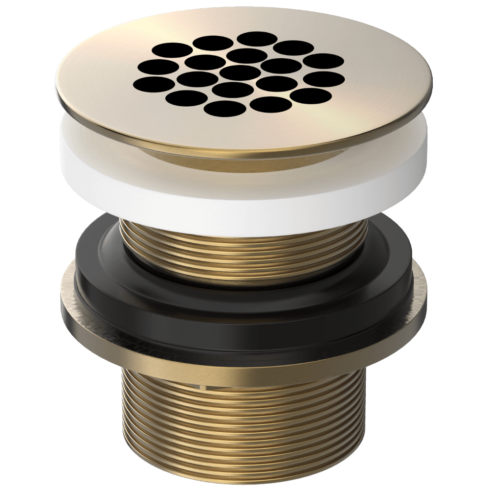 Duten bonde fixe écoulement libre sans trop plein, laiton brossé | Neilur